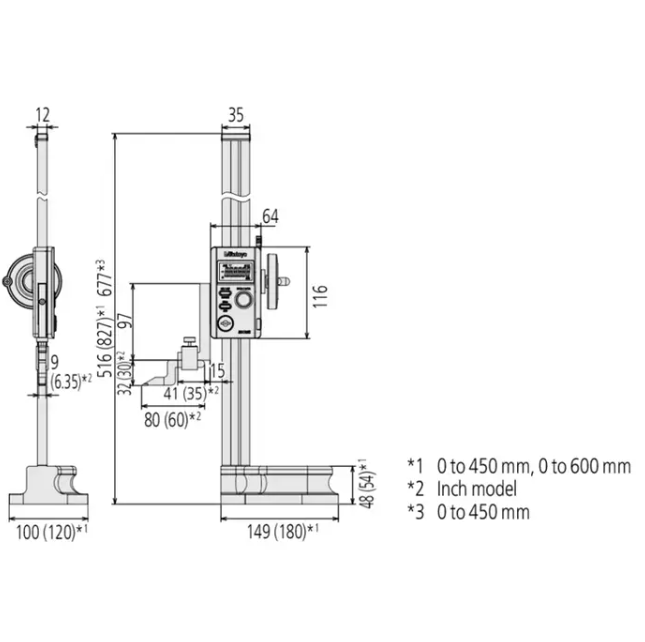 Mitutoyo M-570-402 เกจวัดความสูงดิจิตอล | 0 - 300 mm