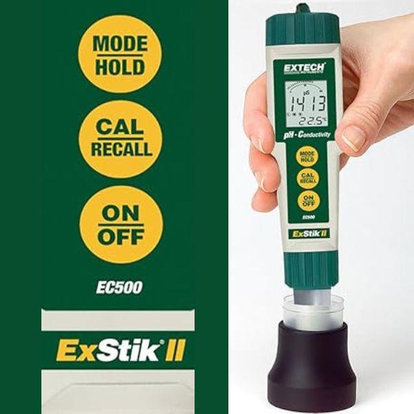Extech EX-EC500 เครื่องวัดคุณภาพน้ำ 5in1 pH Meter,Conductivity,TDS,ความ ...
