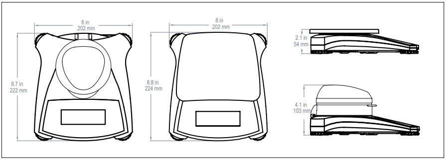 OHAUS Scout ® SPX222 เครื่องชั่งแบบพกพา ทศนิยม 2 ตำแหน่ง | MAX 220g